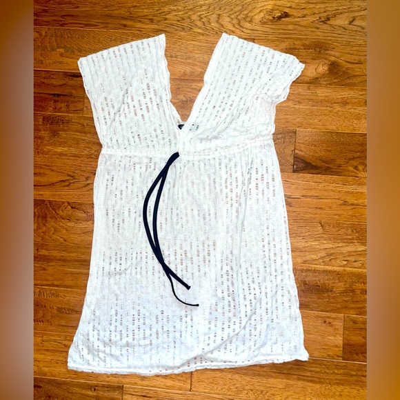 anabelfashion | Swim | Mesh Wide Shoulder Tank Top Cover Up White Short ...